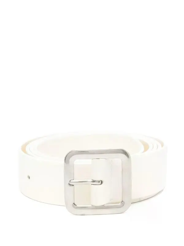 Jil Sander Leather Belt In White - 29% Off | Editorialist display picture 1