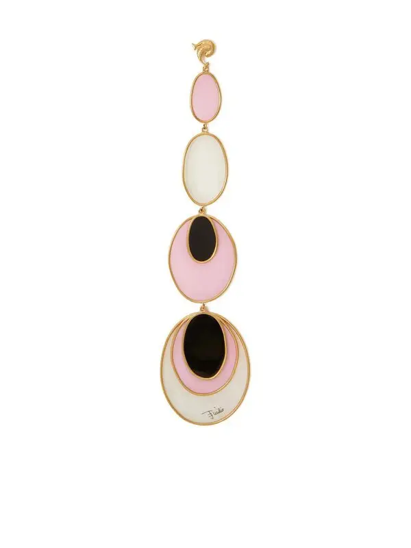 Emilio Pucci Bersaglio Oval-shaped Single Earring - Pink