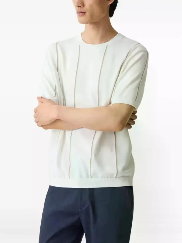 Theory Striped Cotton Sweater