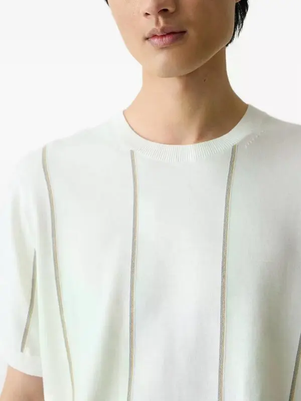 Theory Striped Cotton Sweater
