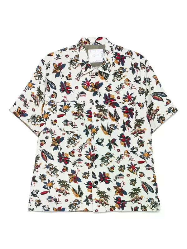 Sacai Printed Shirt - Neutrals