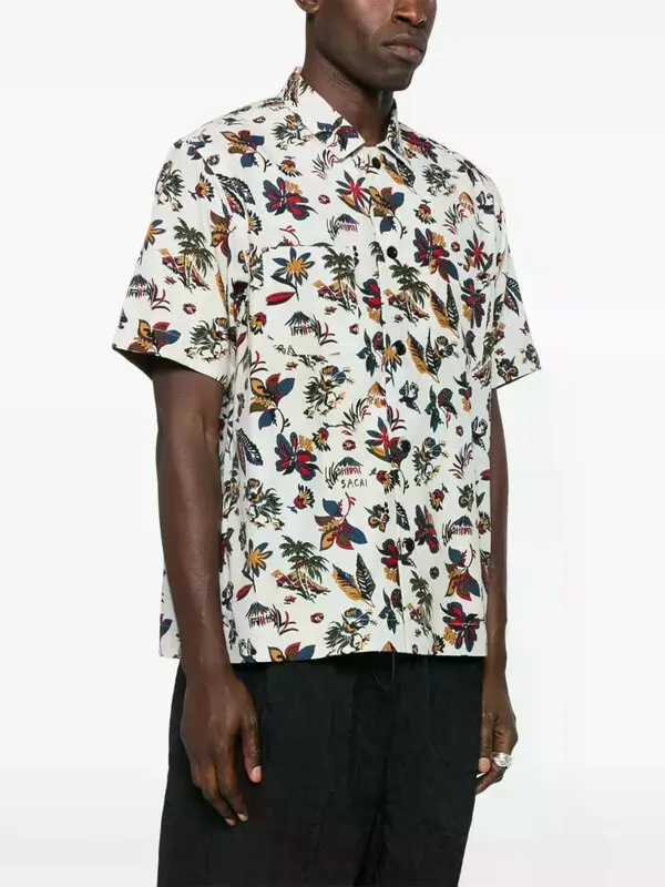 Sacai Printed Shirt - Neutrals