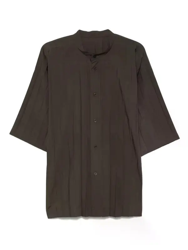 Issey Miyake Pleated Shirt - Brown
