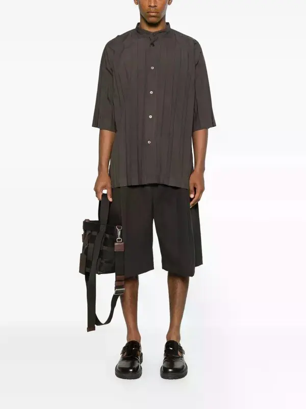 Issey Miyake Pleated Shirt - Brown