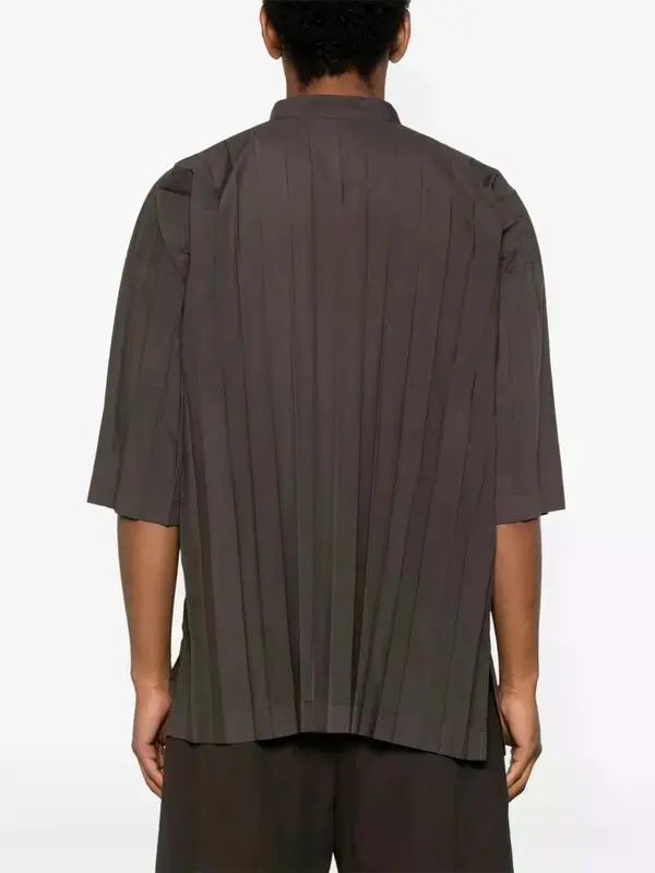 Issey Miyake Pleated Shirt - Brown