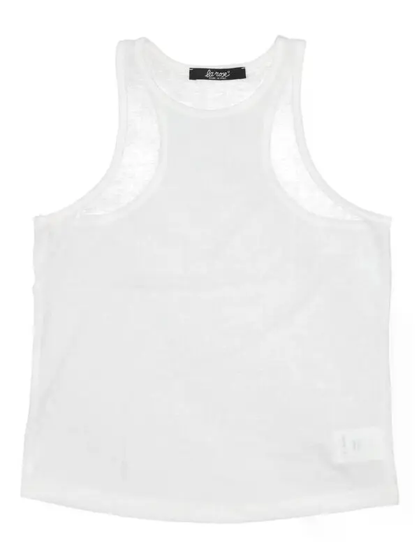 LA ROSE Cotton Jersey Tank Top - White