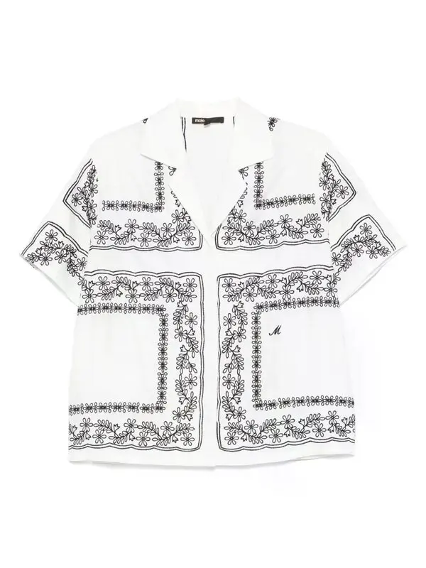 Maje Embroidered Shirt - White