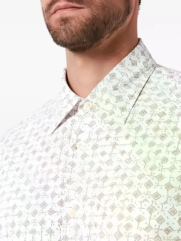 Marc O'polo Geometric-print Long-sleeve Shirt