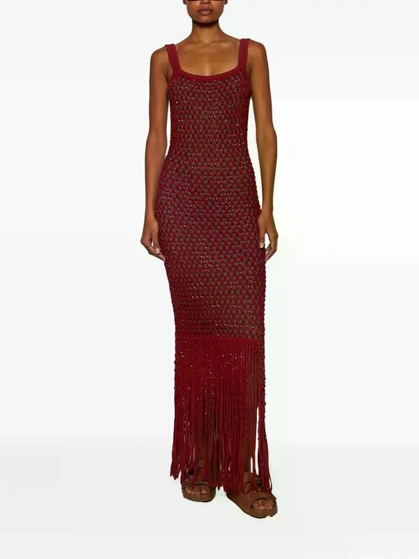 DIOTIMA Gala Fringe-detail Knitted Dress