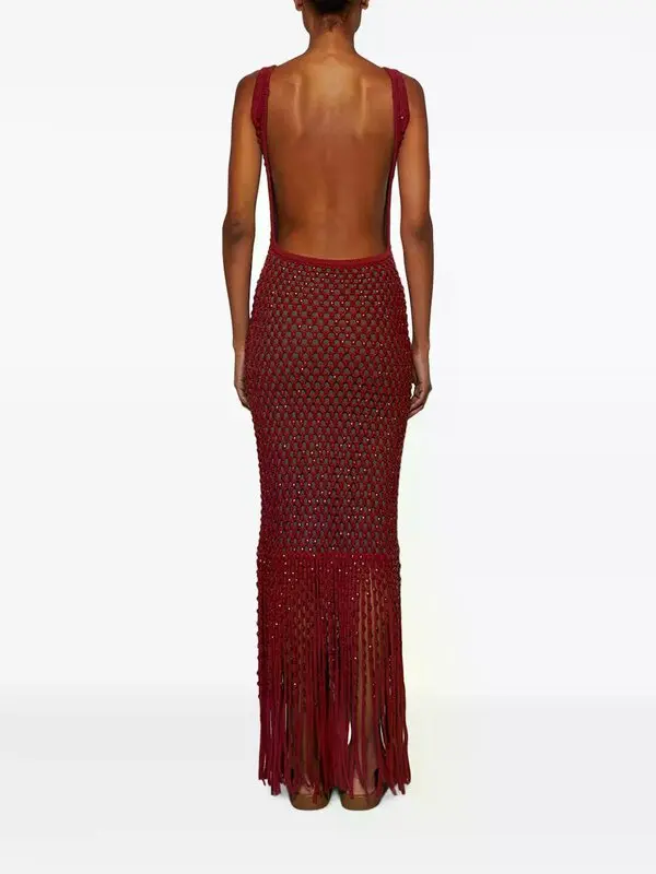 DIOTIMA Gala Fringe-detail Knitted Dress