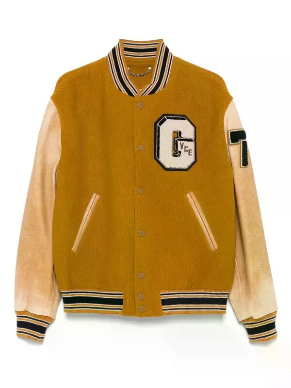 GOLDEN GOOSE Leather-sleeved Varsity Jacket