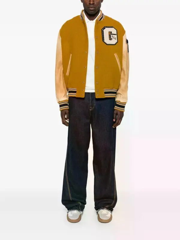 GOLDEN GOOSE Leather-sleeved Varsity Jacket