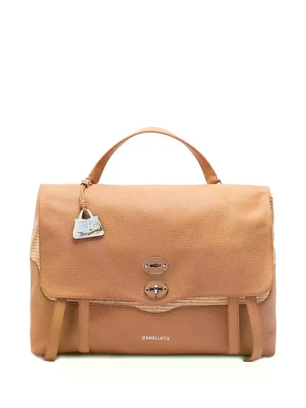 ZANELLATO Textured Leather Postina Spinnaker Tote - Brown