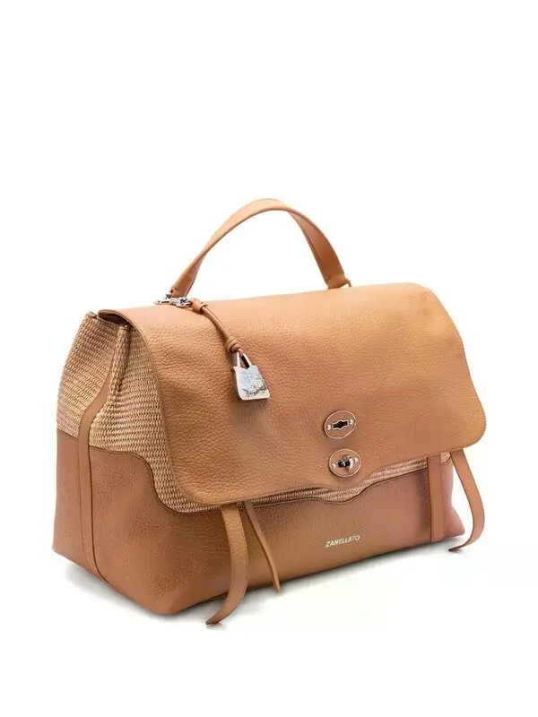 ZANELLATO Textured Leather Postina Spinnaker Tote - Brown