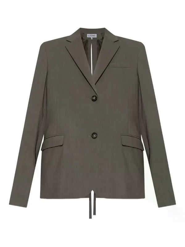Loewe Tie-fastening Wool Blazer - Green