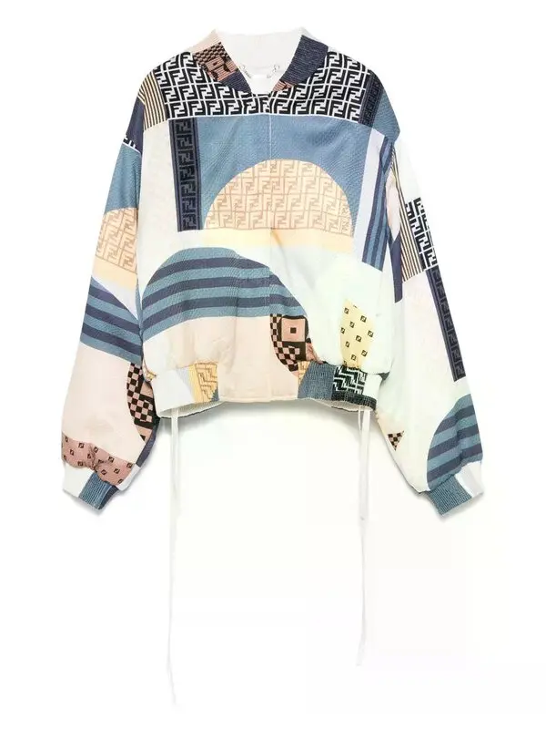 Fendi Reversible Cropped Bomber Jacket - Blue