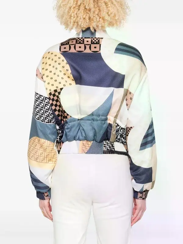 Fendi Reversible Cropped Bomber Jacket - Blue