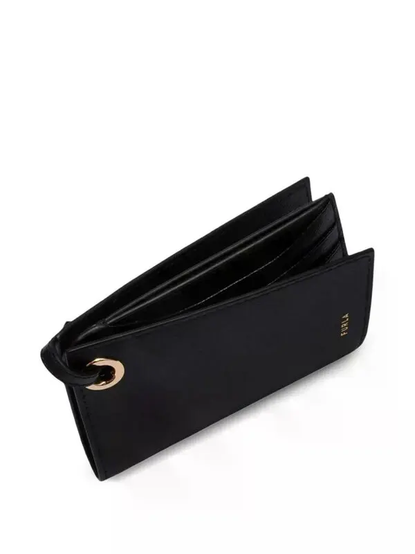 Furla Laura Leather Strap Cardholder - Black
