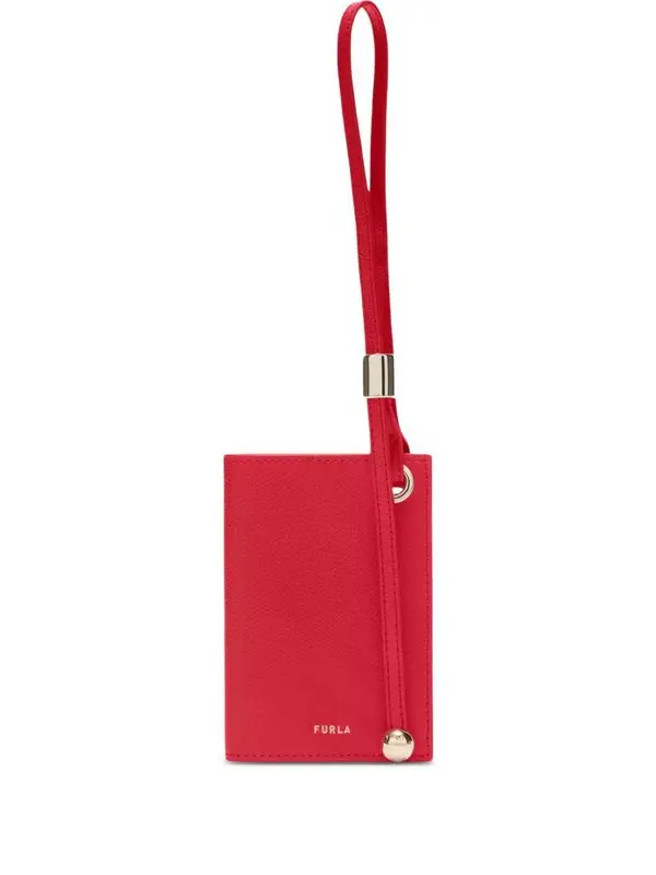 Furla Laura Leather Strap Cardholder - Red