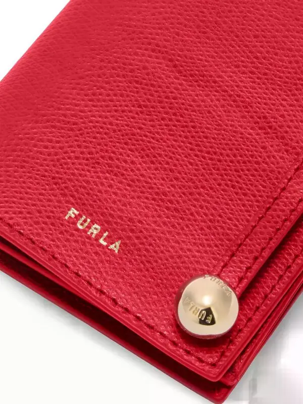 Furla Laura Leather Strap Cardholder - Red