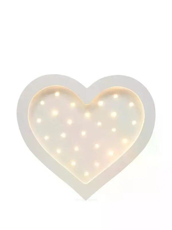 LITTLE LIGHTS Heart-shaped Illuminated Wall Decor - White