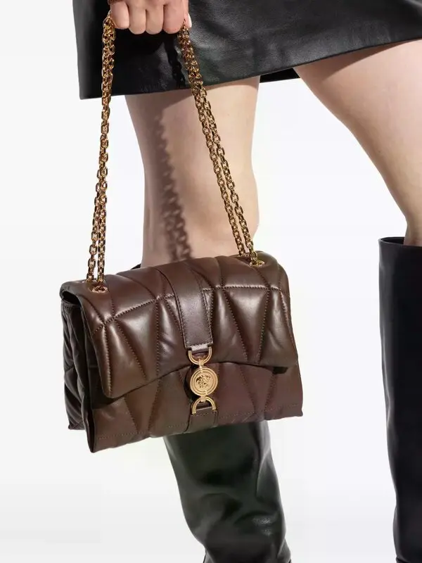 Versace Kleio Quilted Mini Shoulder Bag - Brown
