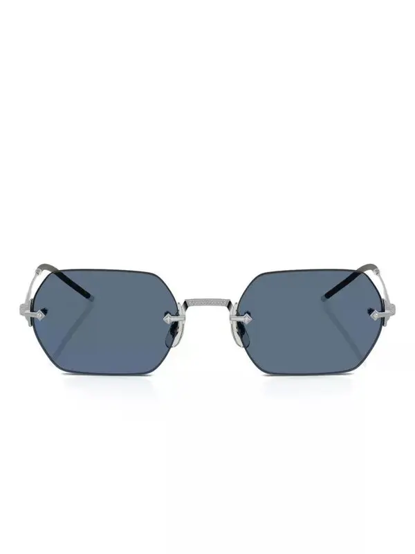 Oliver Spencer Hexagonal Frame Sunglasses - Silver