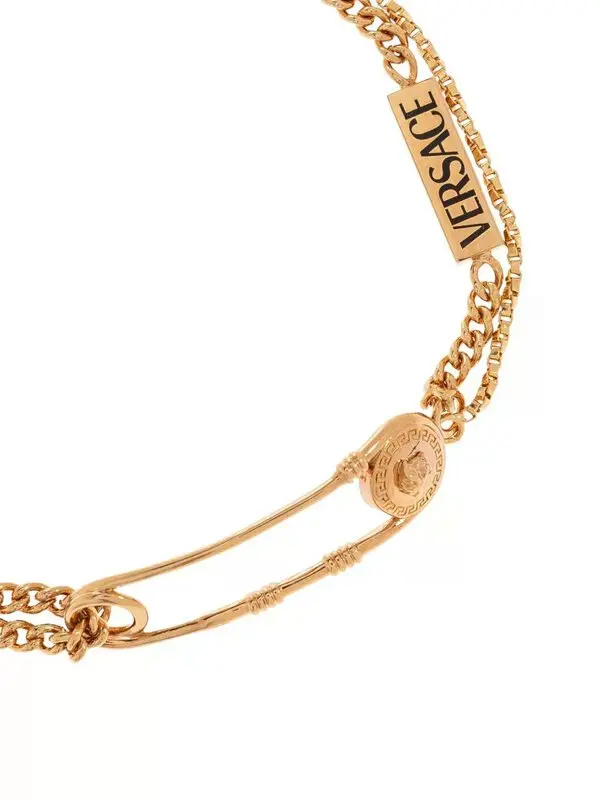 Versace Safety Pin Chain Bracelet