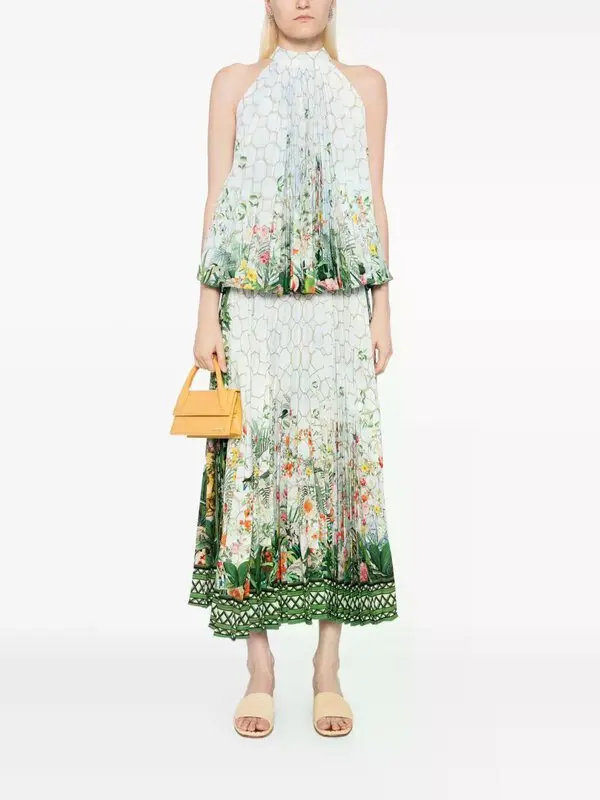 MARY KATRANTZOU Pleated Uni Skirt - Blue