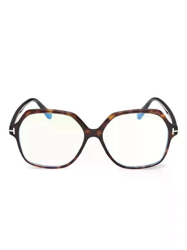 TOM FORD Octagonal Optical Glasses - Brown