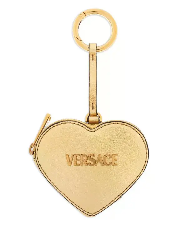 Versace Heart-shaped Keyring - Gold