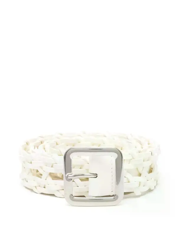 Jil Sander Leather Belt In White - 29% Off | Editorialist display picture 2