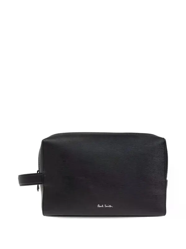 Paul Smith Leather Wash Bag - Black