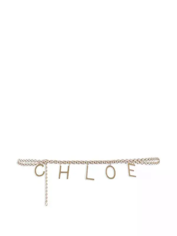 Chloé Lettered Chain Belt - Gold