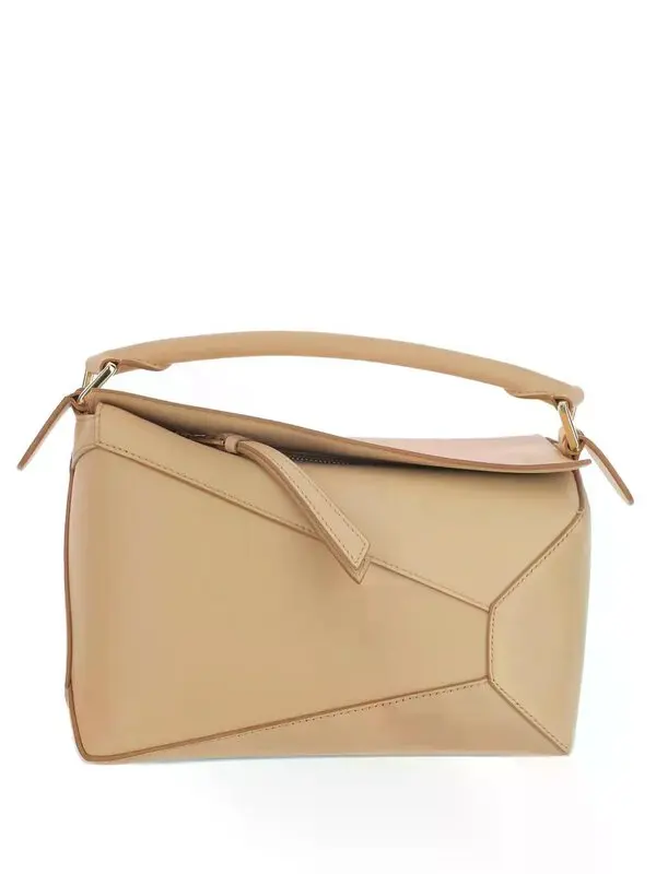 Loewe Anagram Geometric Shoulder Bag - Neutrals