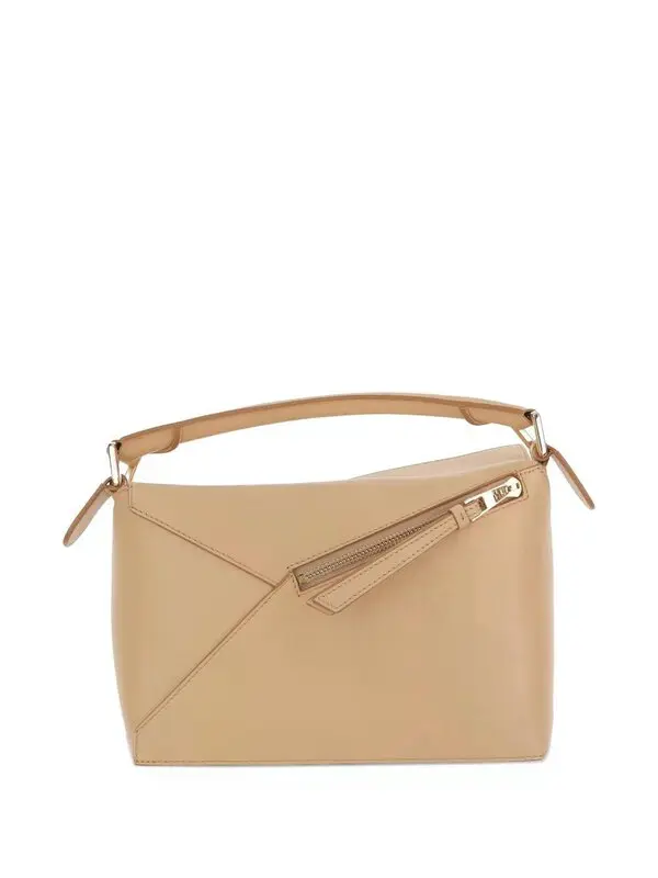 Loewe Anagram Geometric Shoulder Bag - Neutrals