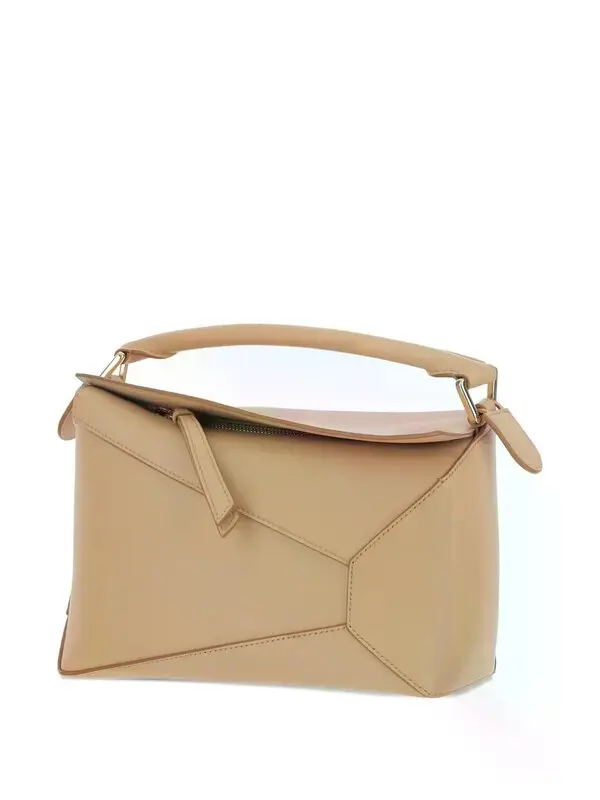 Loewe Anagram Geometric Shoulder Bag - Neutrals