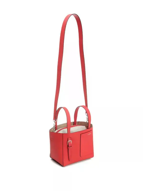 VALEXTRA Soft Bucket Tote Bag - Red