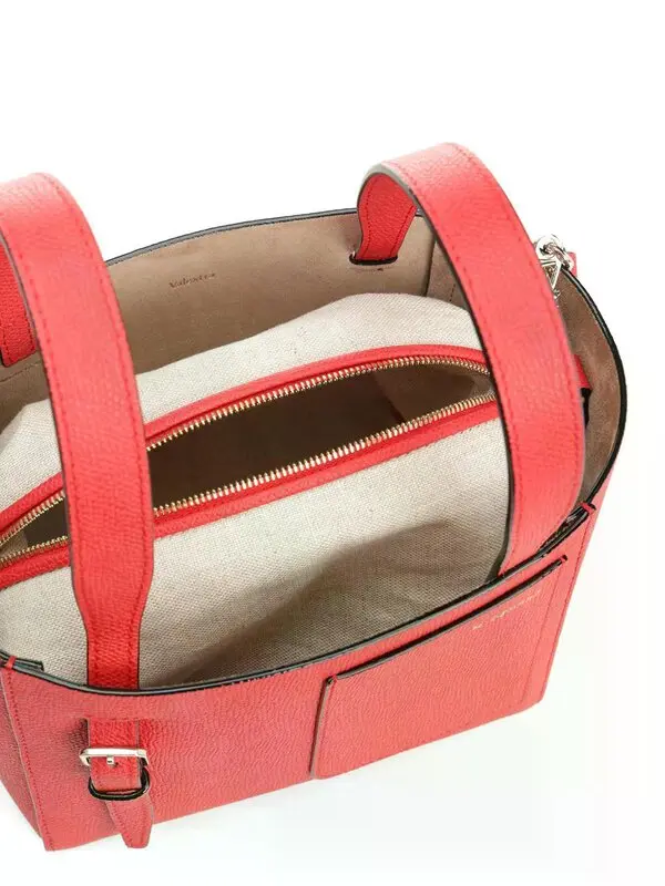 VALEXTRA Soft Bucket Tote Bag - Red