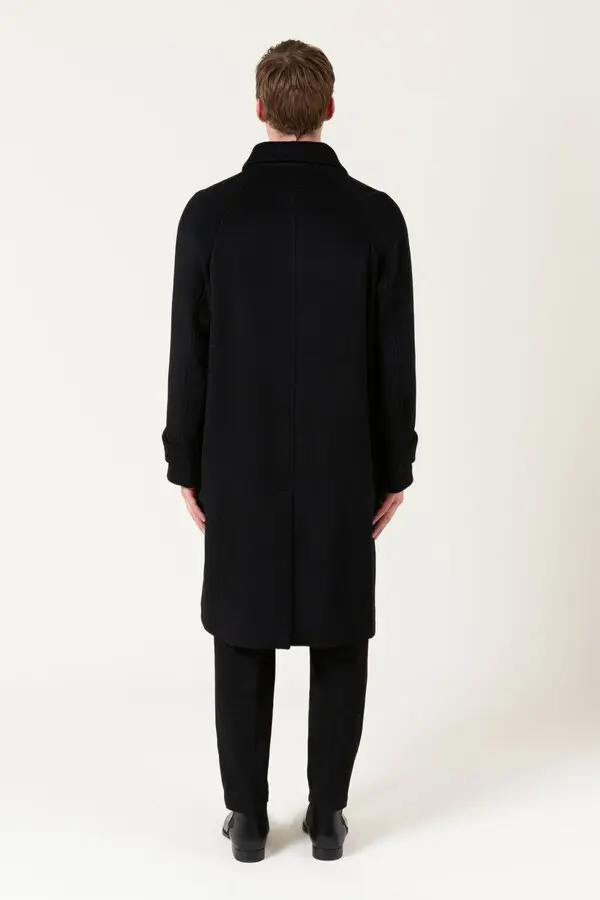 AUTORE Baby Camel Wool Windsor Coat - Nero