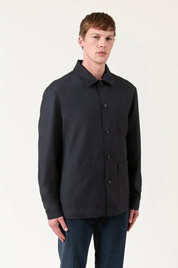 AUTORE Borg Overshirt - Grigio