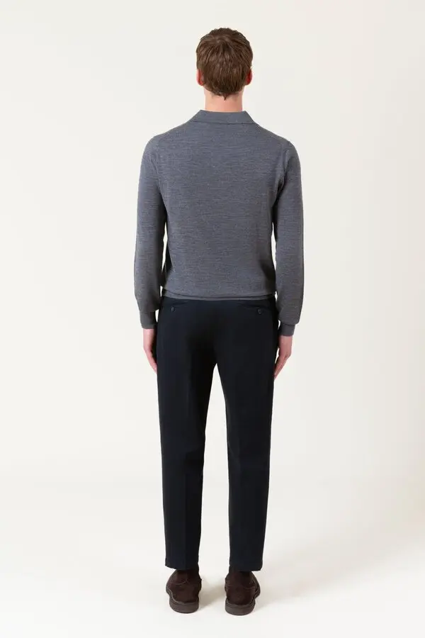 AUTORE Brando Cotton Gabardine Pants - Blu