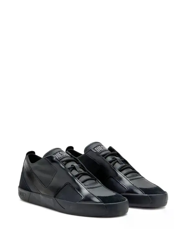 DIESEL® Slante Leather Sneakers - Black