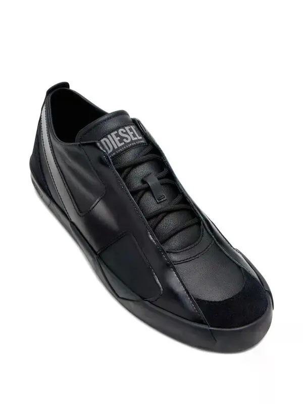 DIESEL® Slante Leather Sneakers - Black