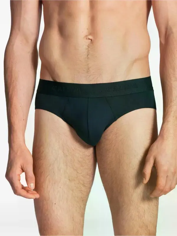 CALIDA Branded-waistband Briefs - Blue