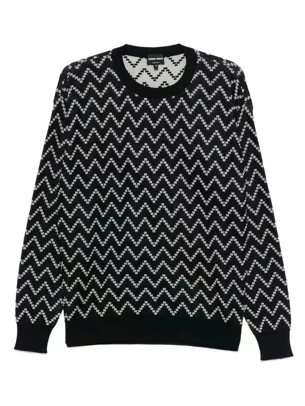 Giorgio Armani Zigzag-pattern Jumper