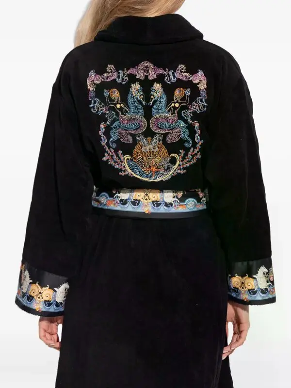 Versace Coral Theatre Robe - Black