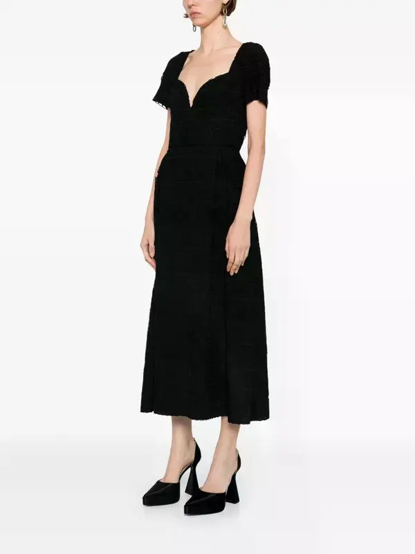 Elie Saab Macramé Midi Dress