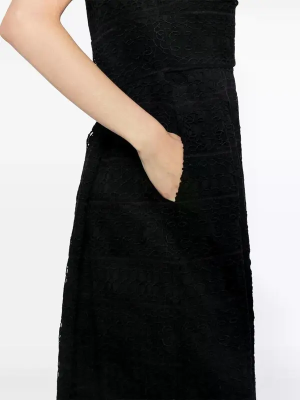 Elie Saab Macramé Midi Dress