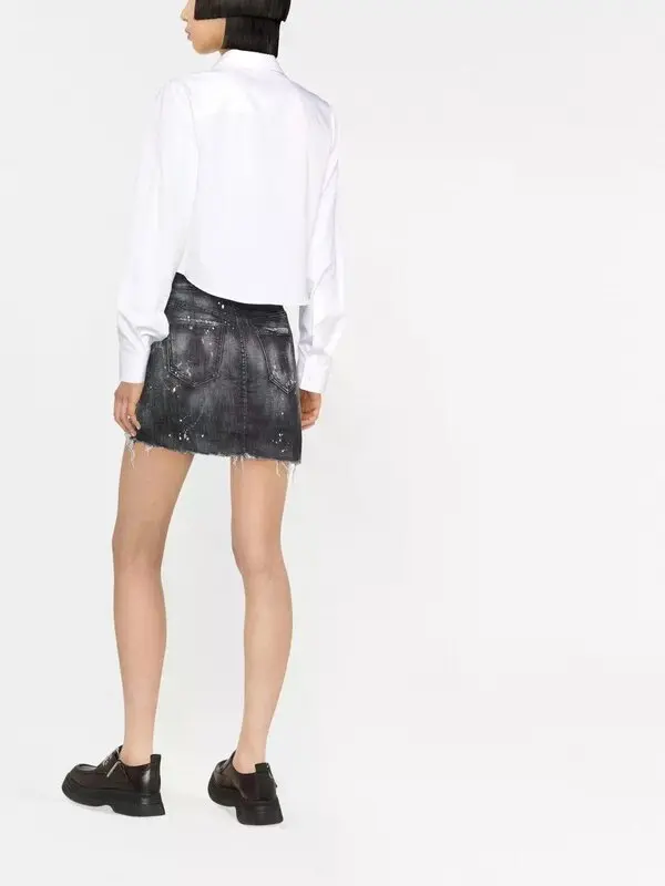 Dsquared2 Icon Print Cropped Shirt